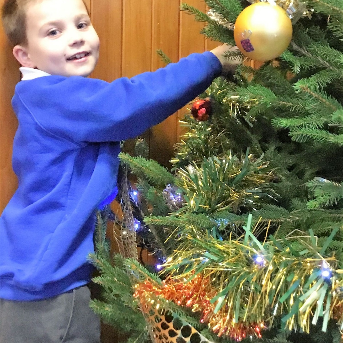 Merley First School - Decorating the Christmas Tree